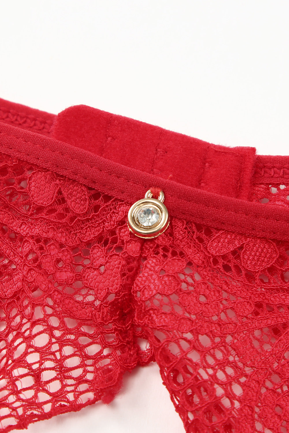 Lace Trim Heart Print Valentines Lingerie Set – Fiel Shop